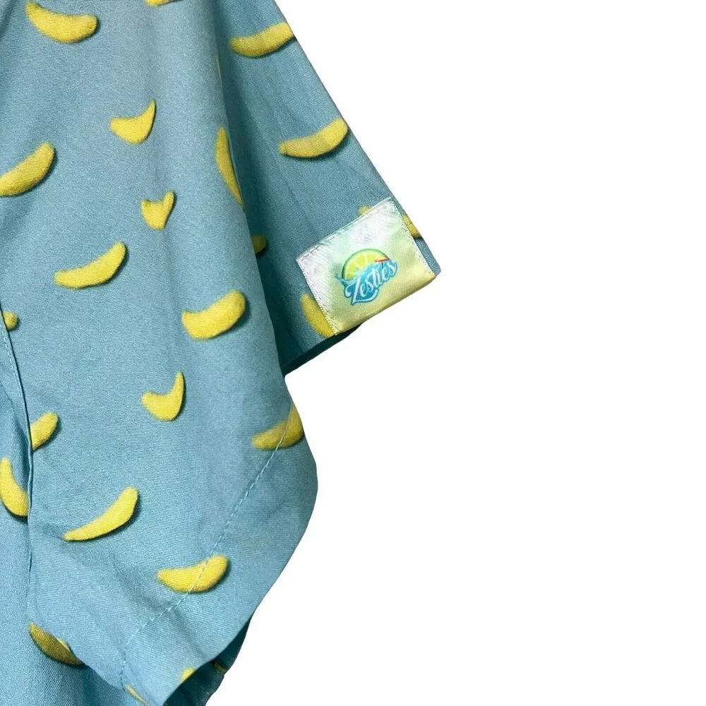 Zesties | Shirts | Zesties Size Xl Blue Cotton Retro 8s Style Beach ...